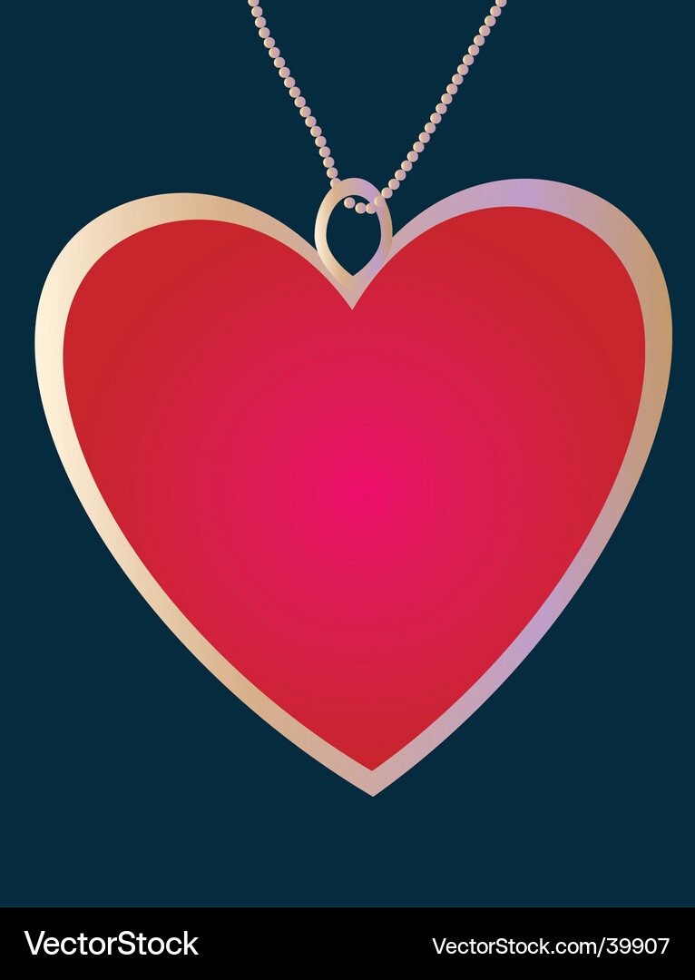 Pendant of the heart Royalty Free Vector Image