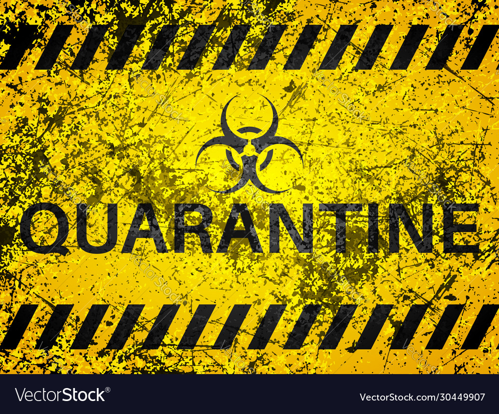 Quarantine background Royalty Free Vector Image