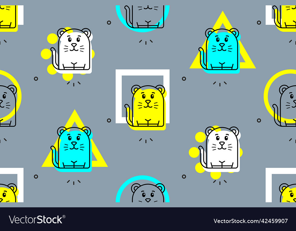 Seamless pattern with panthers Royalty Free Vector Image