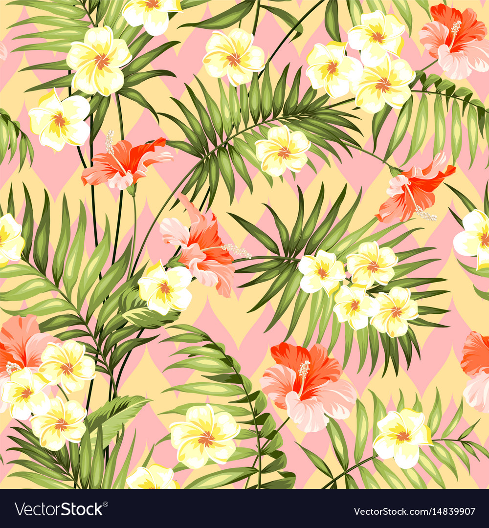 Seamless tropical pattern Royalty Free Vector Image