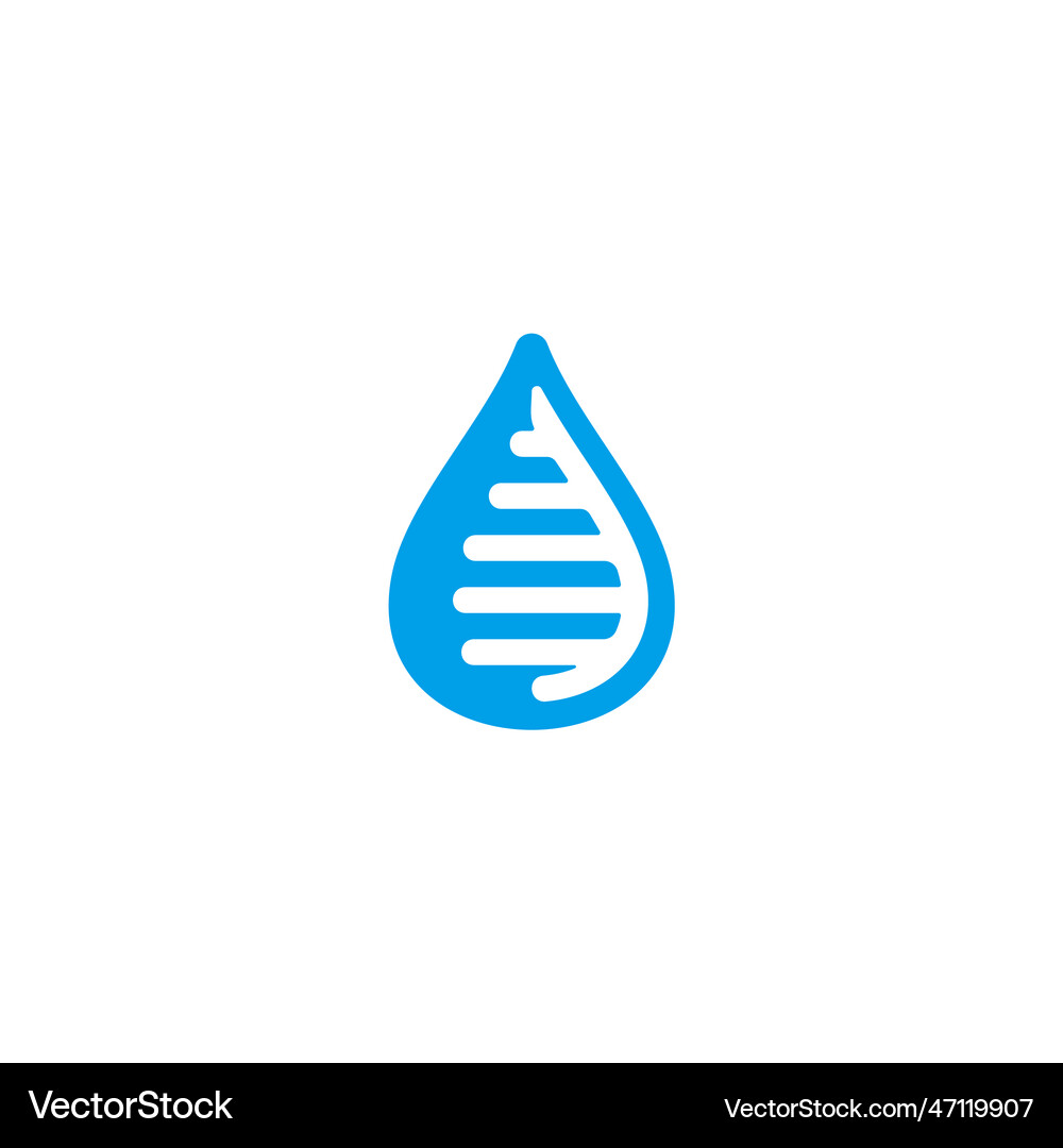 Shine blue water liquid symbol logo Royalty Free Vector