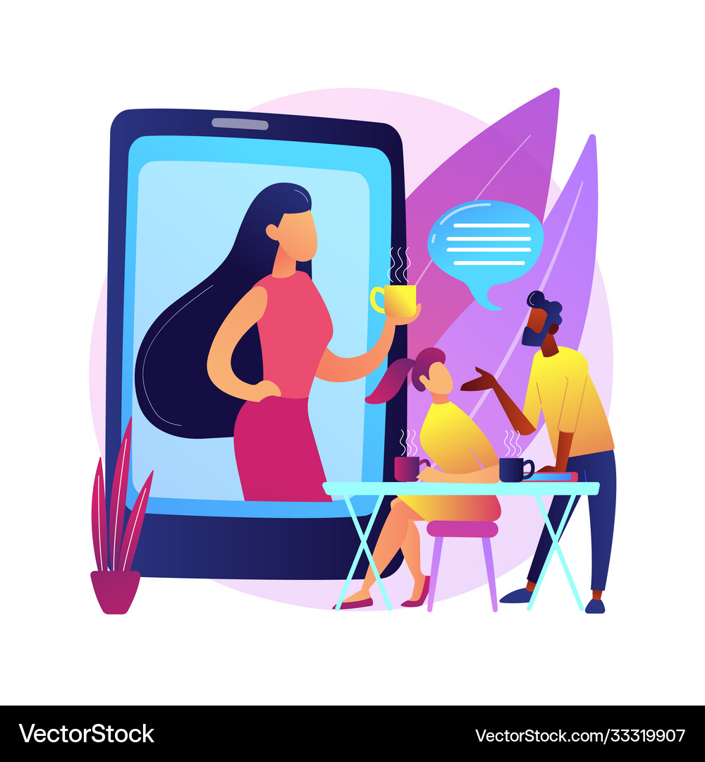 Stay connected to people abstract concept Vector Image