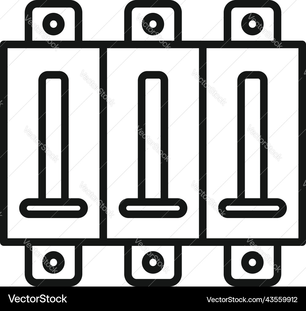 Breaker off icon outline fuse box Royalty Free Vector Image