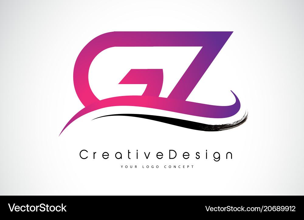 Gz g y letter logo design creative icon modern Vector Image
