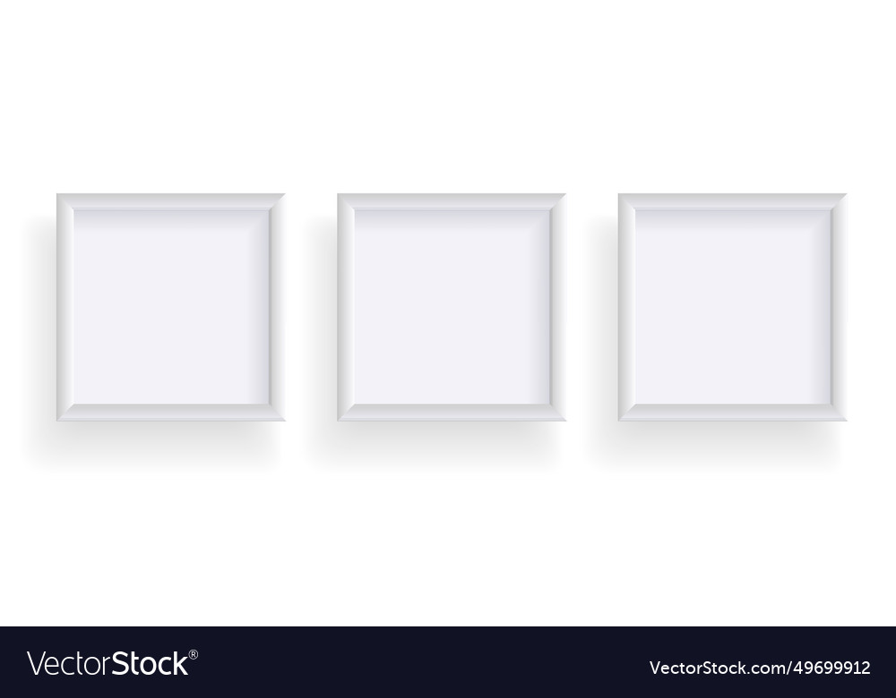 Photo frames isolated on white rectangular Vector Image