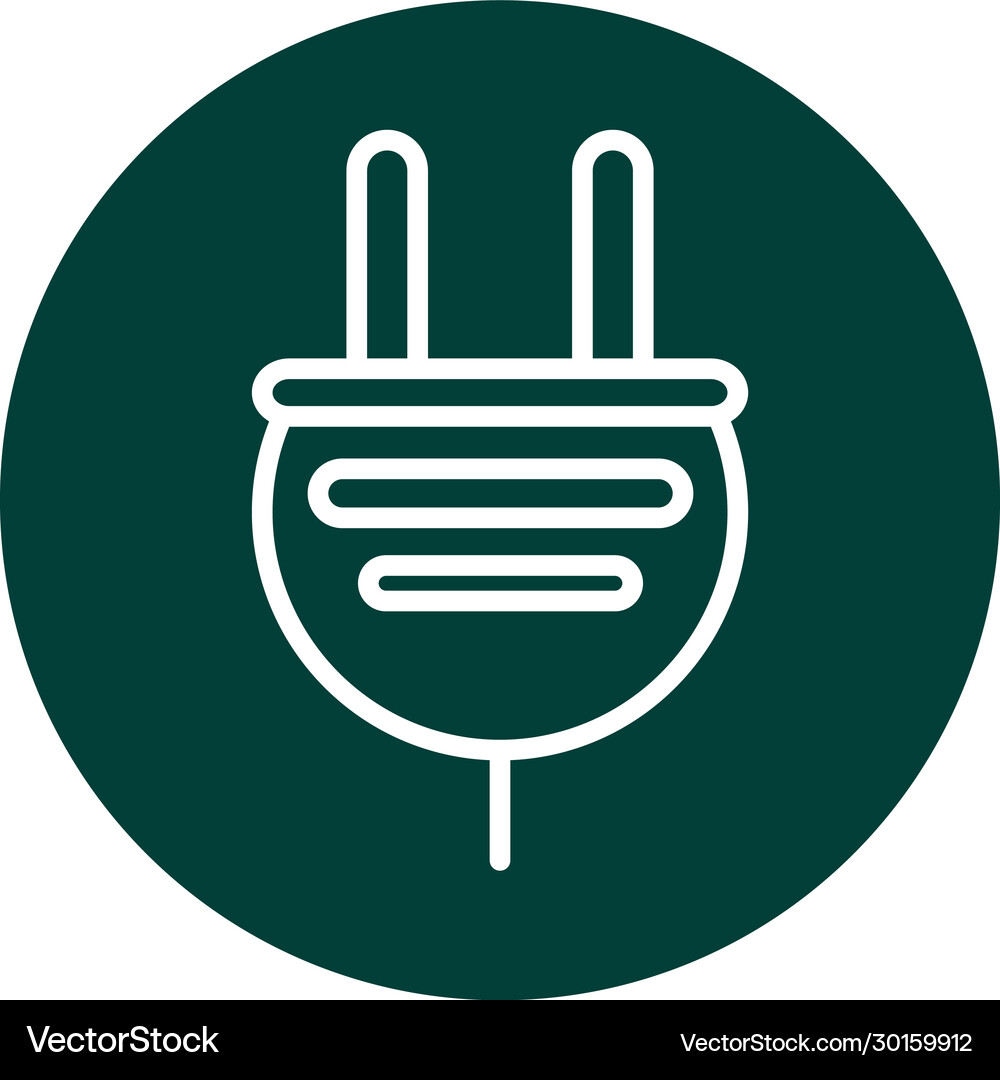 Plug power alternative sustainable energy block Vector Image