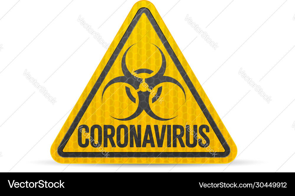 Road sign coronavirus Royalty Free Vector Image
