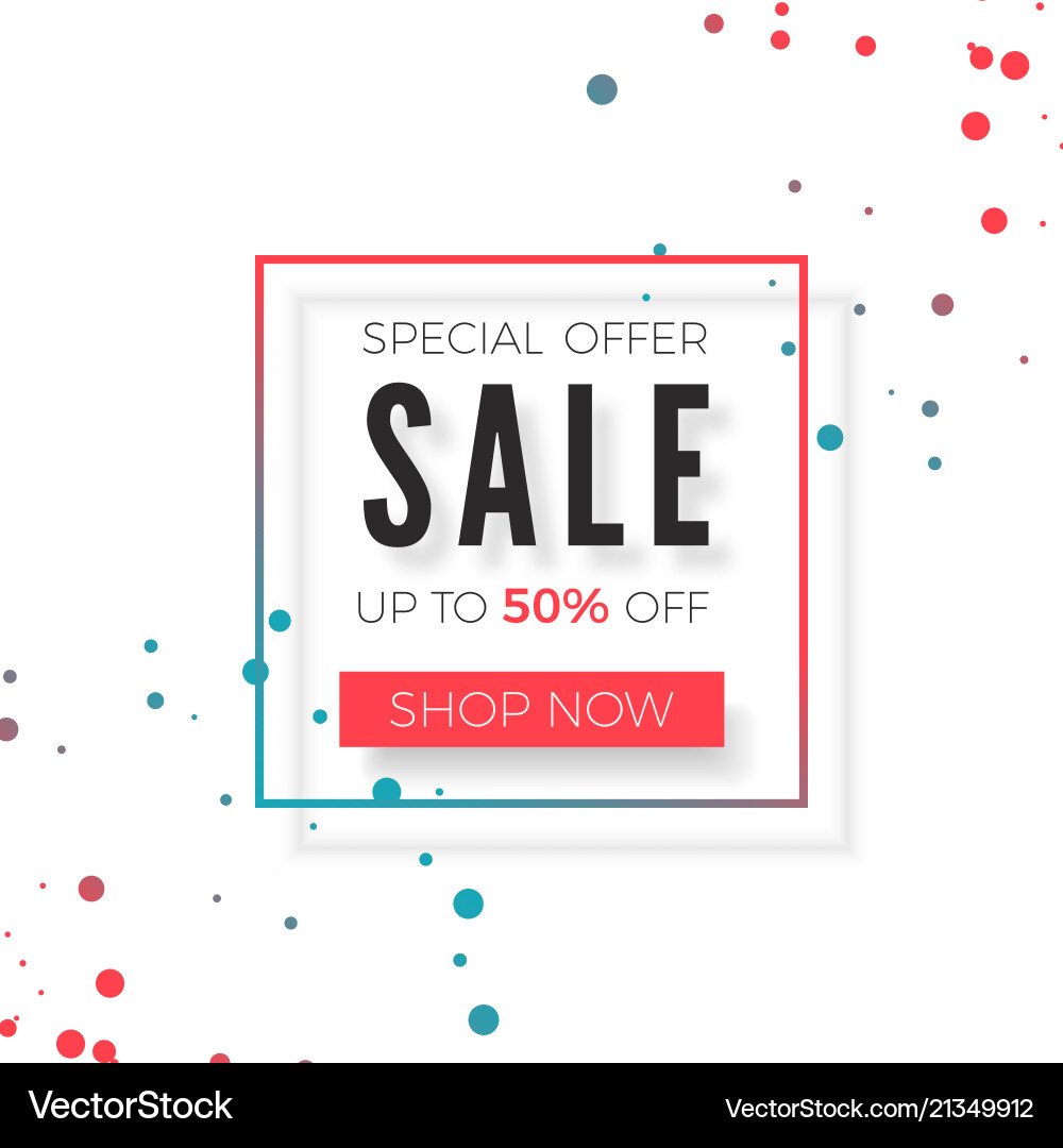 Sale advertisement banner special offer Royalty Free Vector