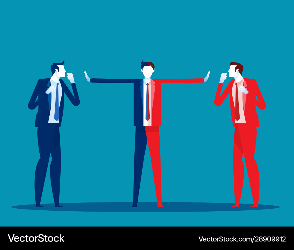 Serious trade tension or war concept Royalty Free Vector