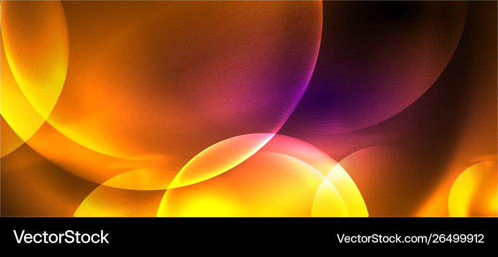 Shiny neon color light with circles abstract Vector Image