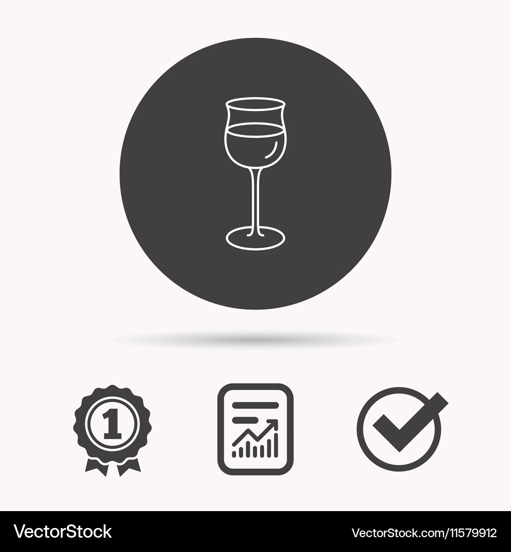 Wineglass icon goblet sign Royalty Free Vector Image