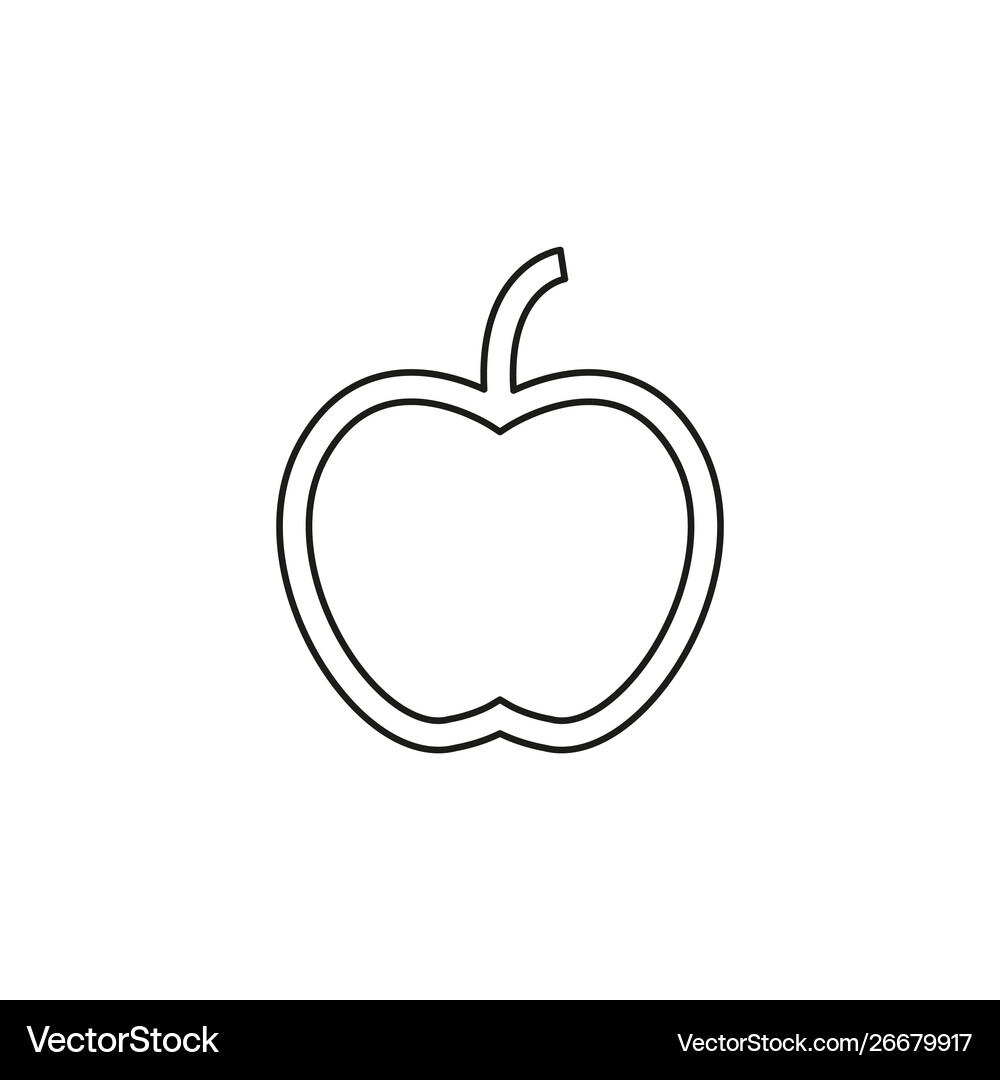 Apple fruit fresh healthy food Royalty Free Vector Image