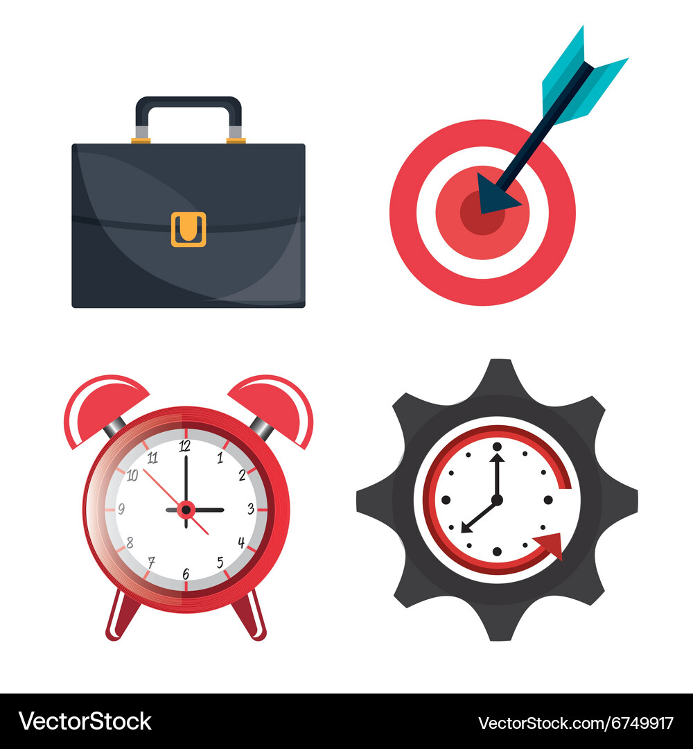 Business and management time Royalty Free Vector Image