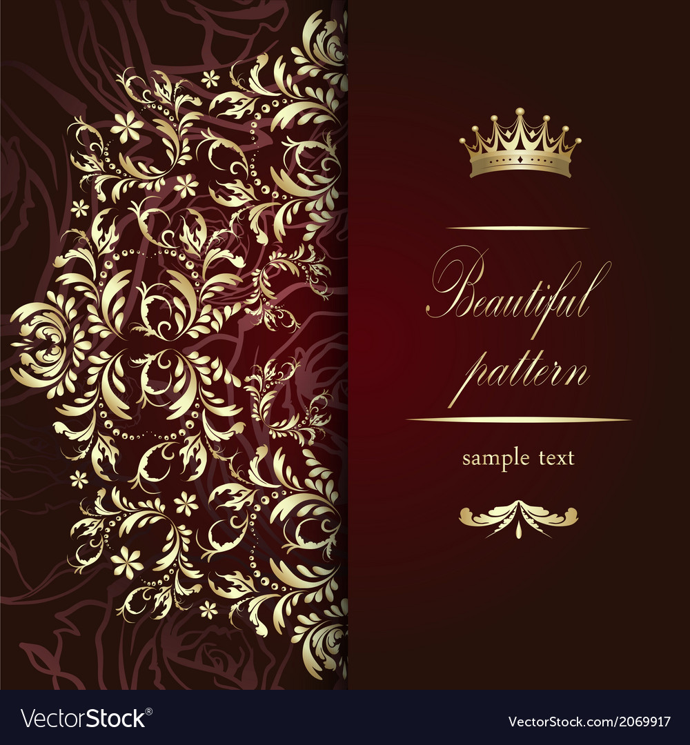 Gold pattern Royalty Free Vector Image - VectorStock