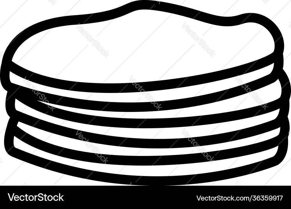 Pocket pita bread icon outline style Royalty Free Vector
