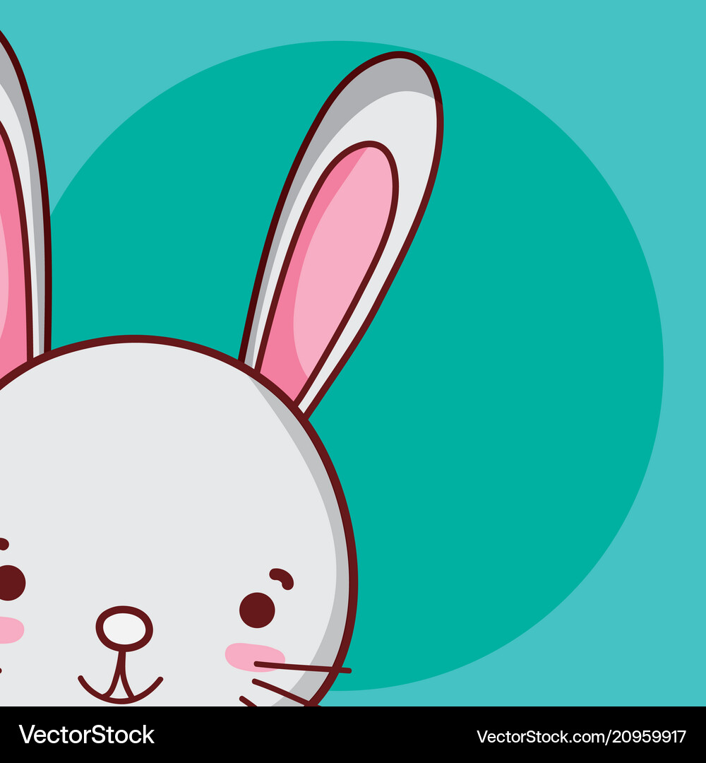 Rabbit cute animal cartoon Royalty Free Vector Image