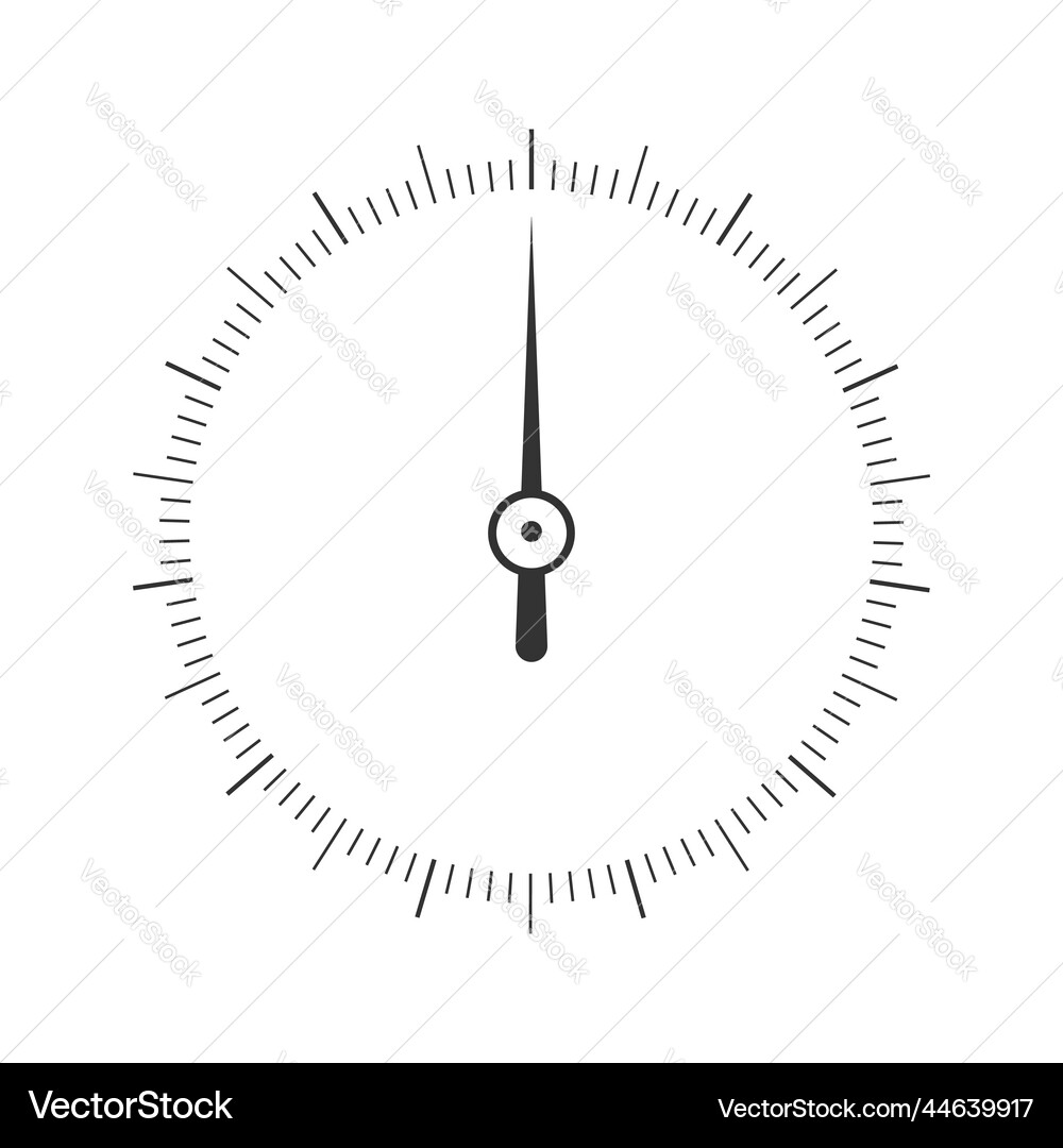 Round graphic measuring scale with arrow 360 Vector Image
