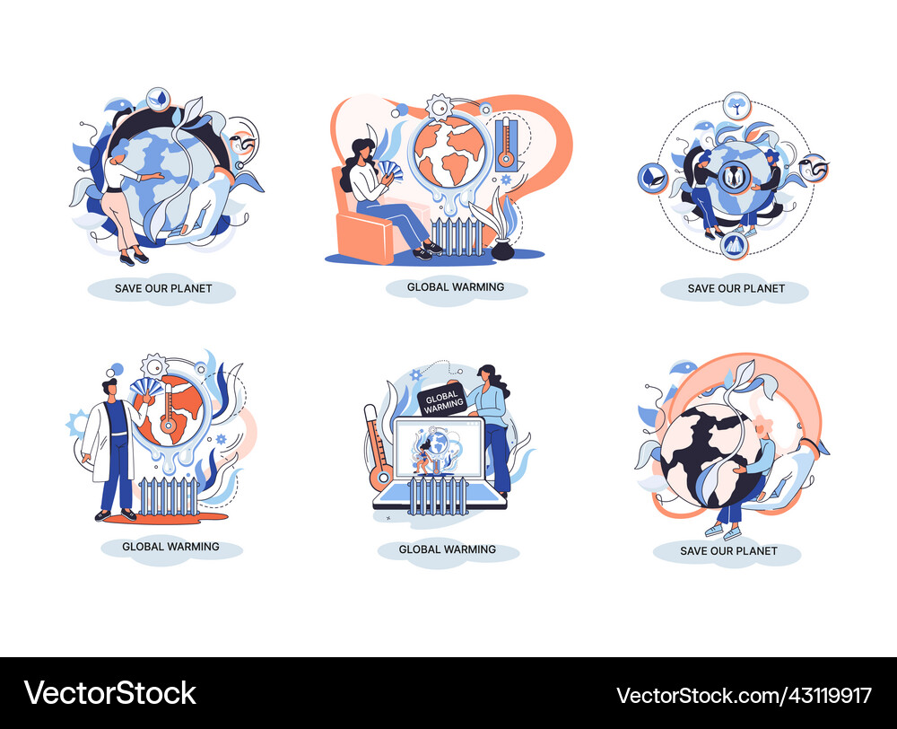 Save our planet ecological metaphor earth day Vector Image