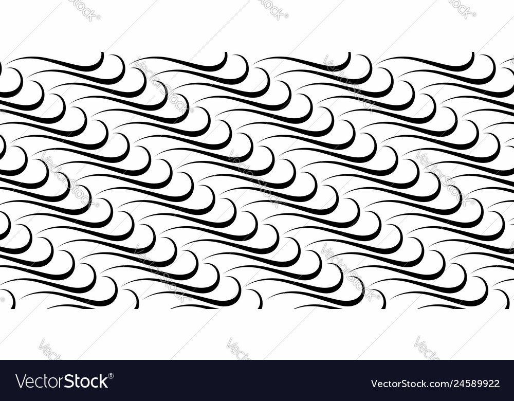 Black pattern wave Royalty Free Vector Image - VectorStock