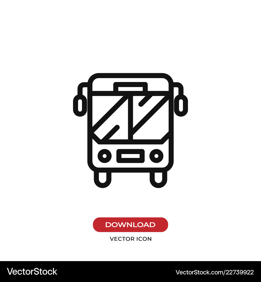 Bus-Ikone Autobus-Transport Symbol Lizenzfreies Vektorbild