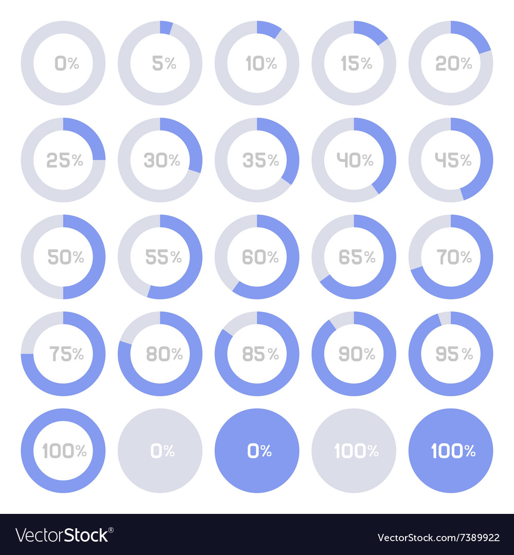 Circle Diagram Pie Charts Infographic Elements Vector Image