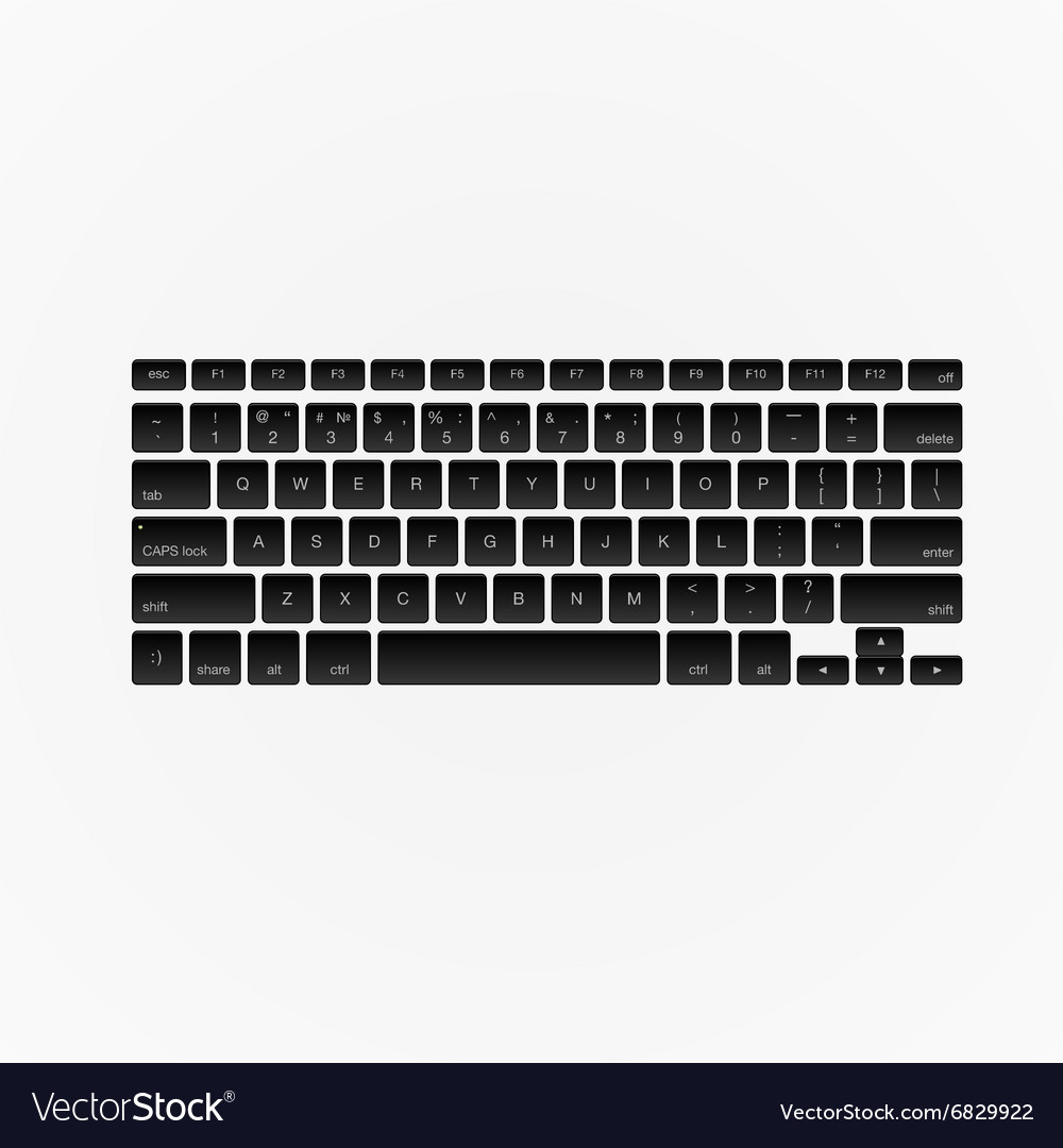 Computer keyboard isolated Royalty Free Vector Image