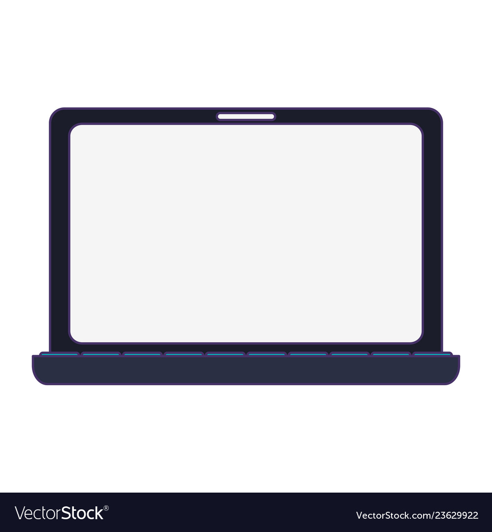 Laptop computer technology blue lines Royalty Free Vector
