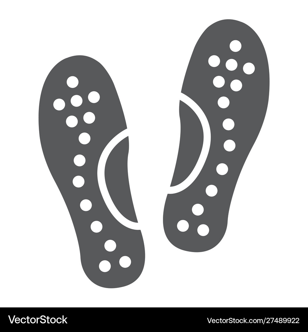 Orthopedic insoles glyph icon Royalty Free Vector Image