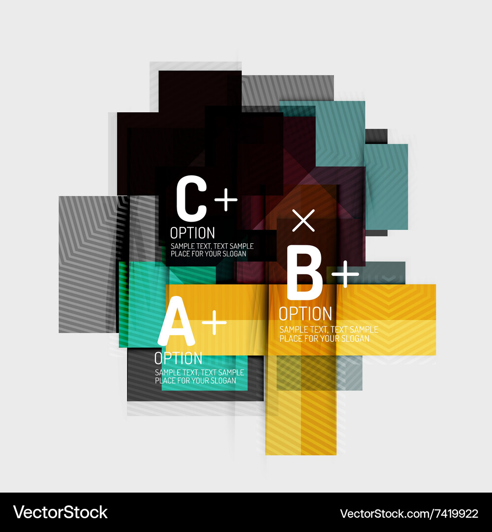 Paper style abstract geometric shapes Royalty Free Vector