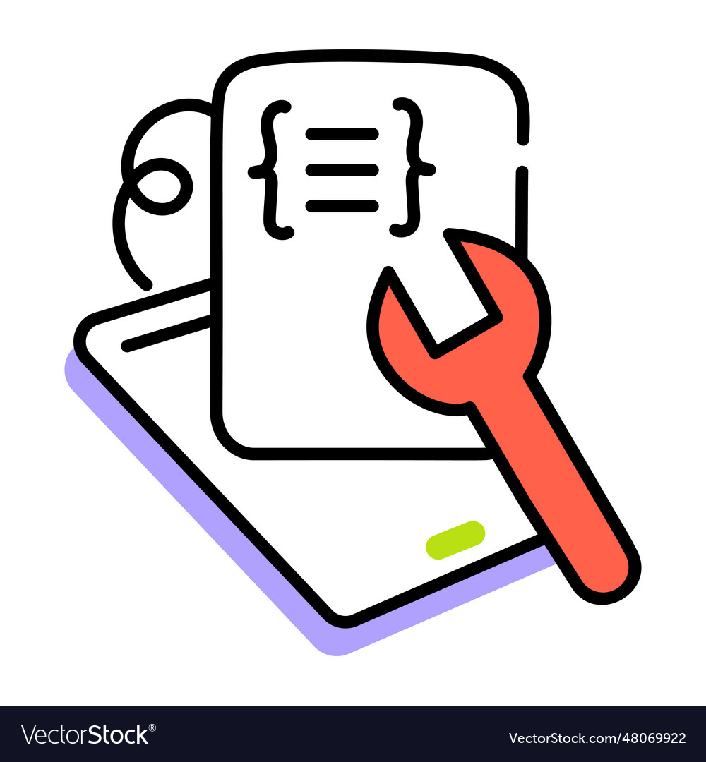 Repair code Royalty Free Vector Image - VectorStock