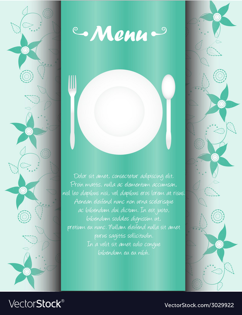 Restaurant menu Royalty Free Vector Image - VectorStock