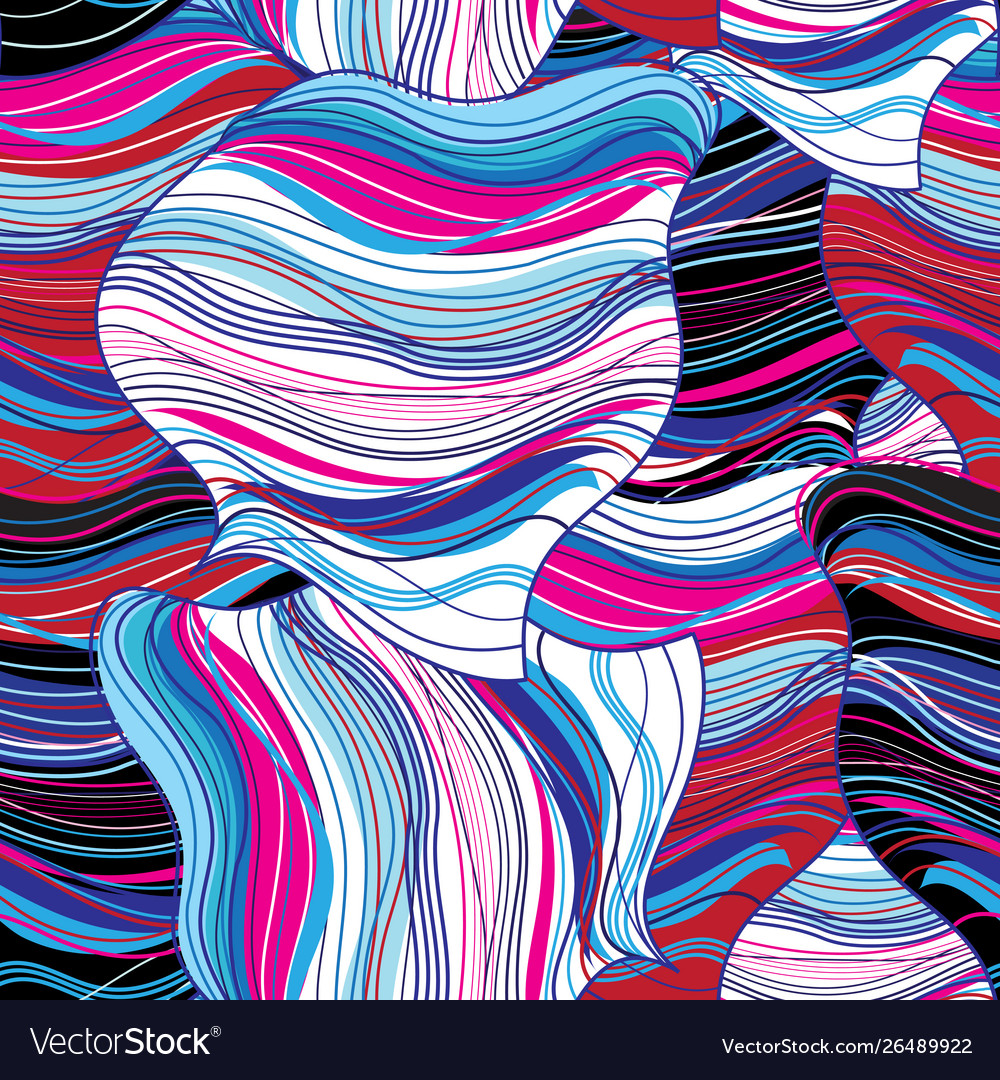 Seamless bright abstract wavy pattern Royalty Free Vector