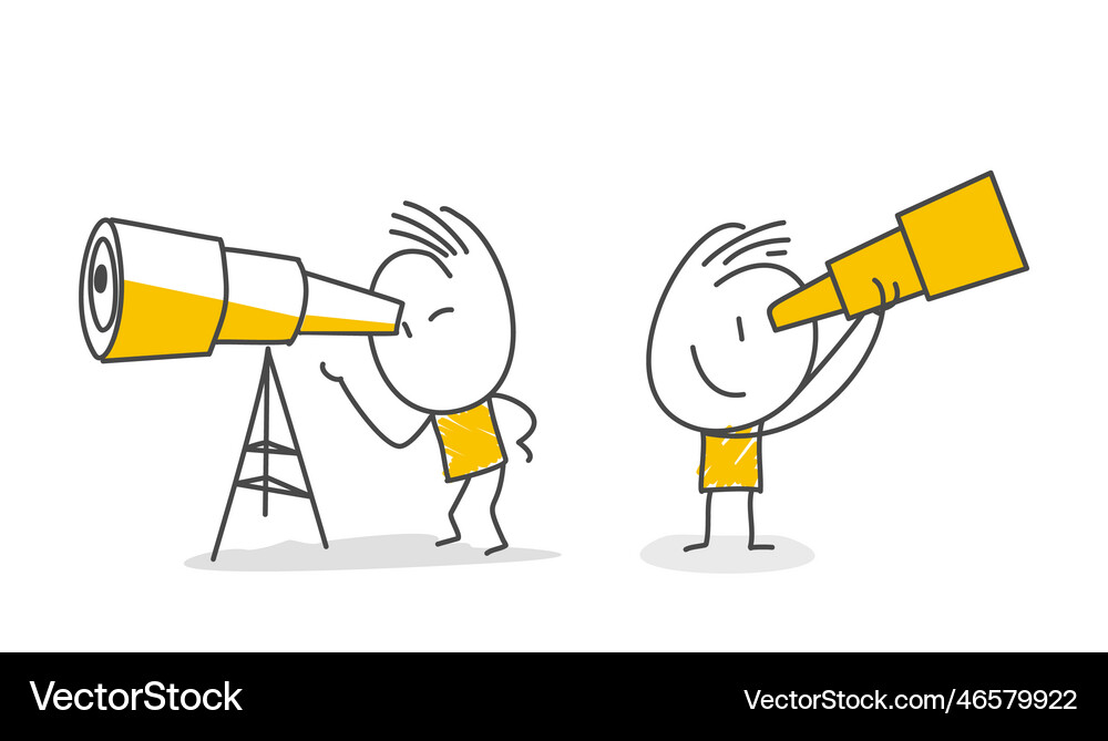 Stick figures hand drawn doodle line art cartoon Vector Image