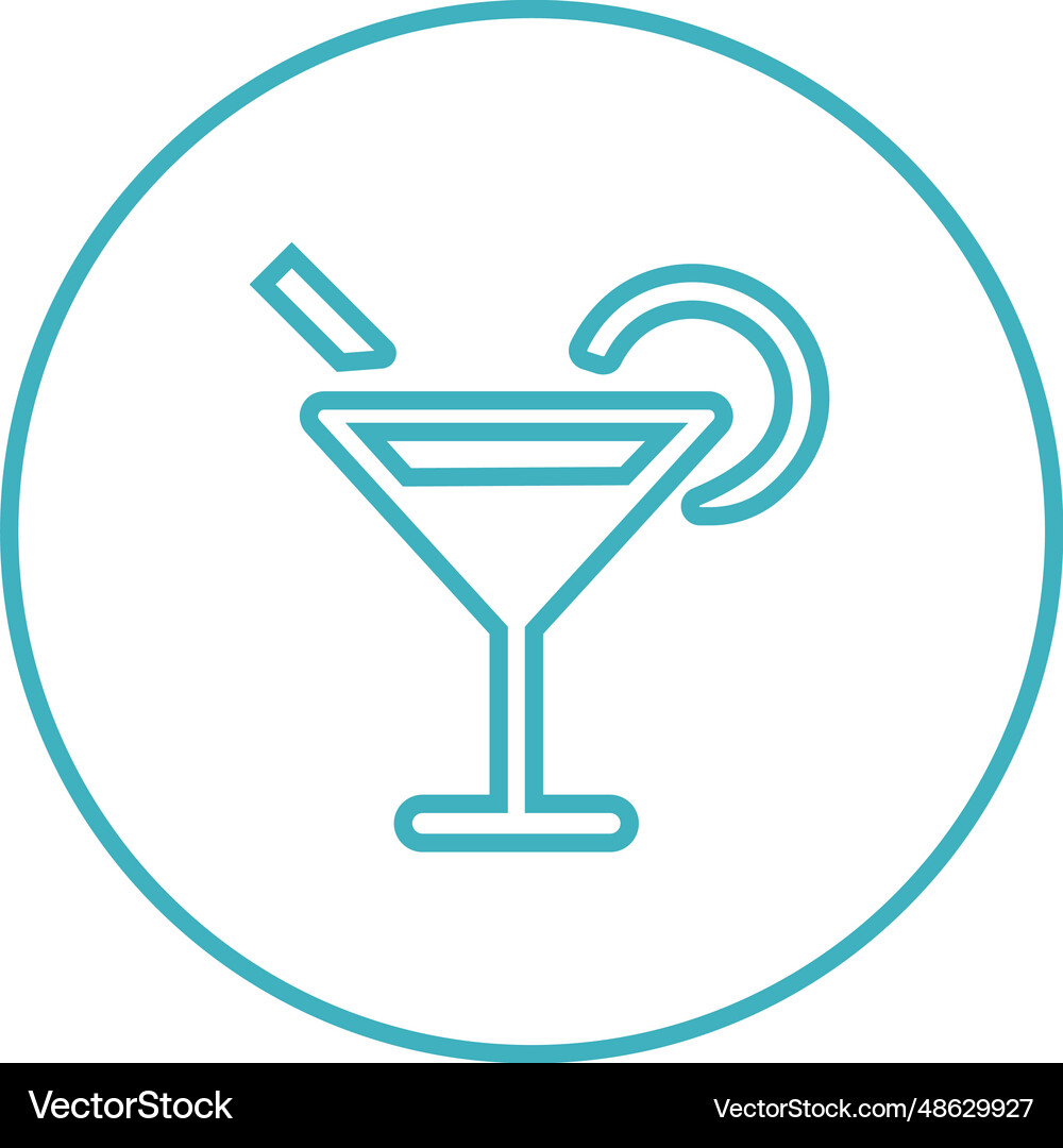 Bar cocktail colorful icon alcoholic drinks Vector Image