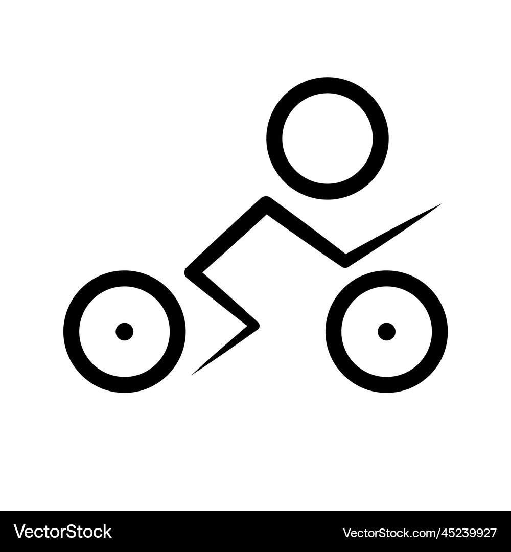 Modern bicycle and bicycle racing logo Royalty Free Vector