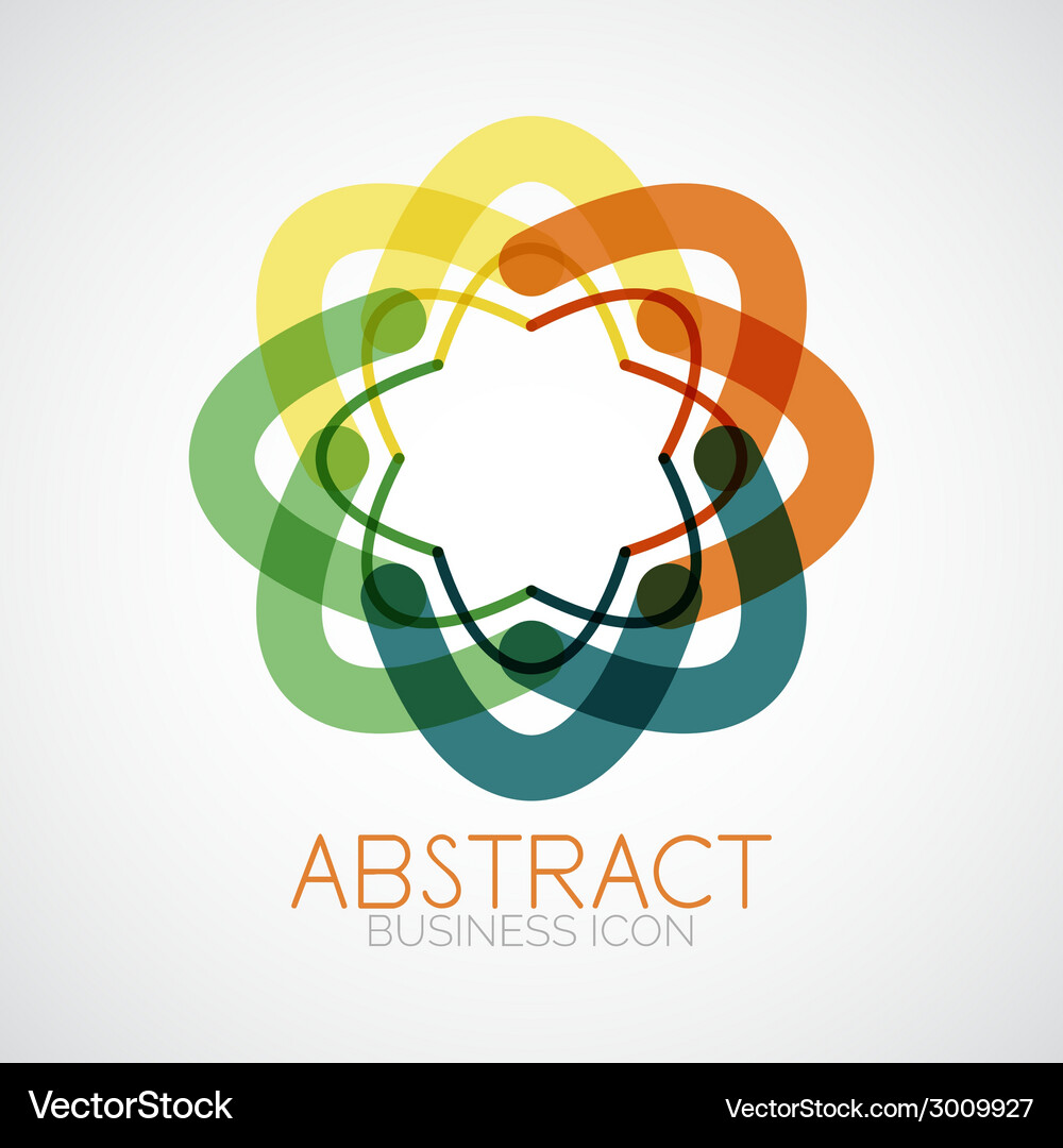 Symmetric abstract geometric shape Royalty Free Vector Image