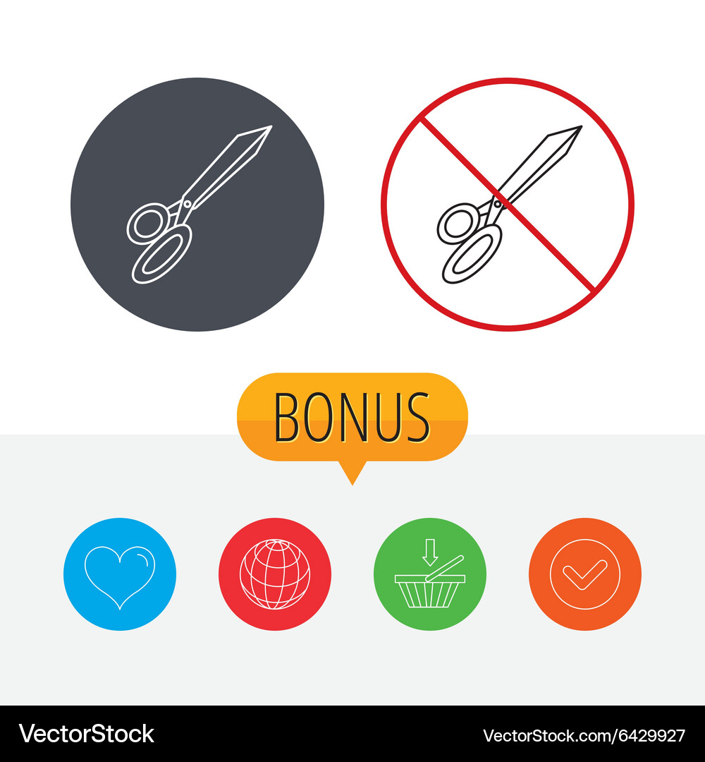 Tailor scissors icon hairdressing sign Royalty Free Vector