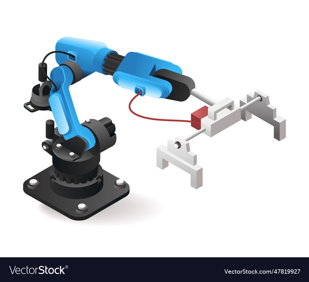 Technology Tool Robot Arm Transporting Royalty Free Vector 
