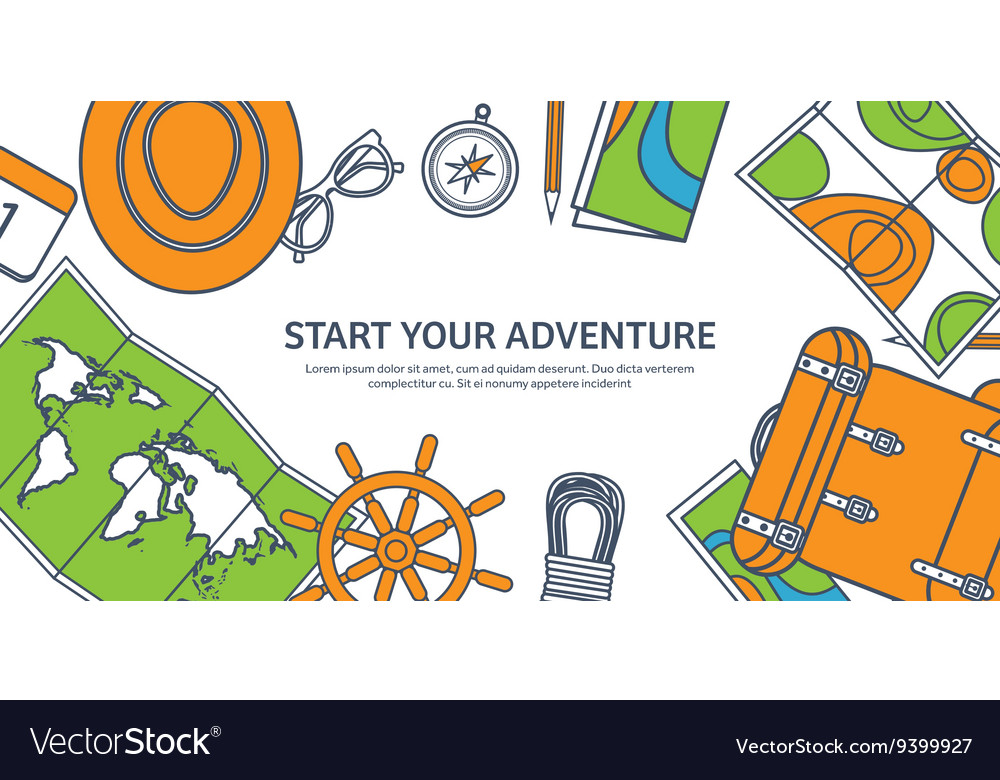 Travel and tourism flat style world earth map Vector Image Travel and tourism flat style world earth map Vector Image