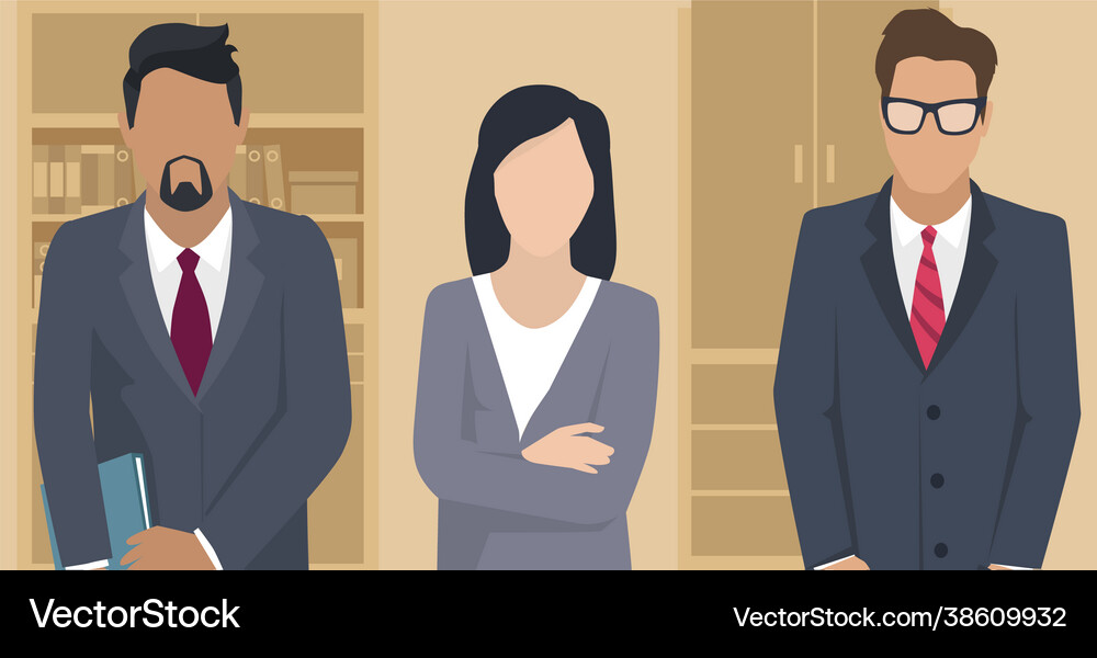 Business team ready to work teamwork coworkers Vector Image