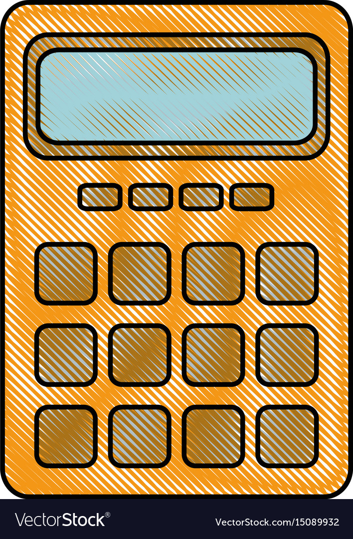 Calculator electronic object Royalty Free Vector Image