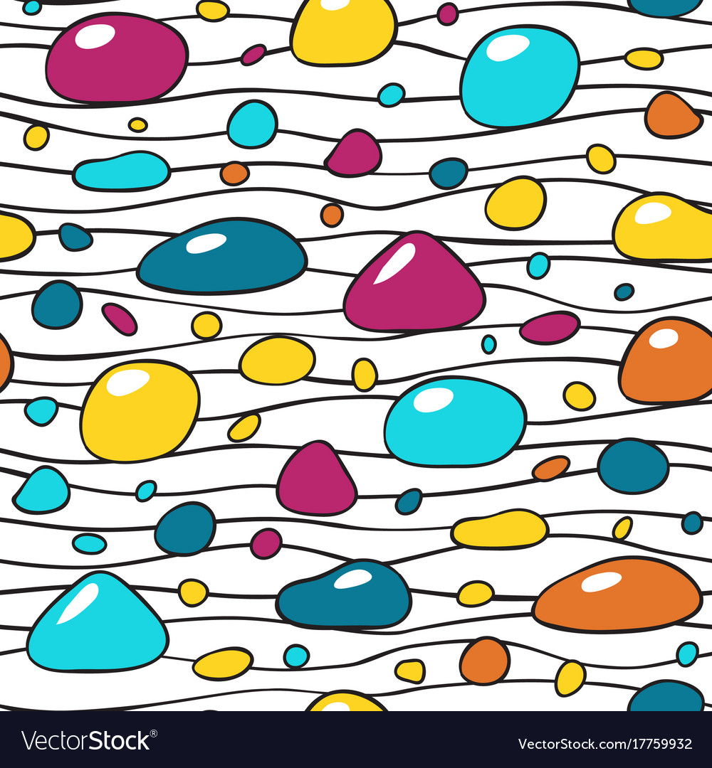 Colored stones pattern Royalty Free Vector Image