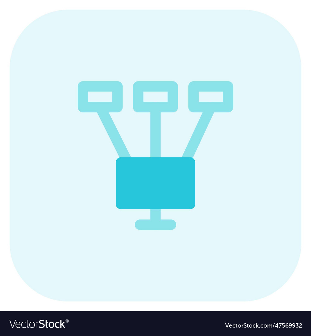 Cyberattack on main computer to damage data Vector Image