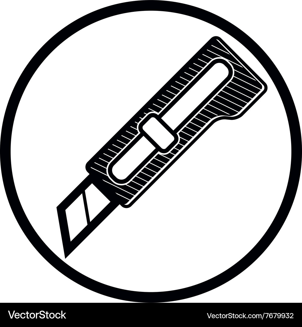 Detailed of razor-sharp cutter isolated on w Vector Image