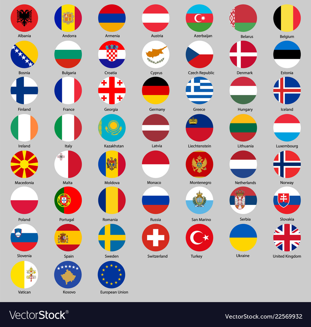 Different countries flags set Royalty Free Vector Image