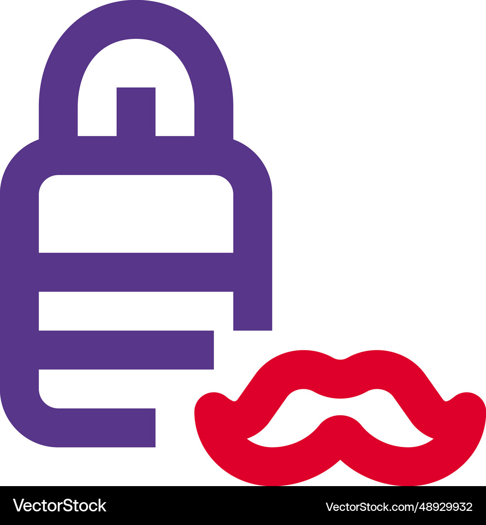 Electric shaver for styling the dandy mustache Vector Image