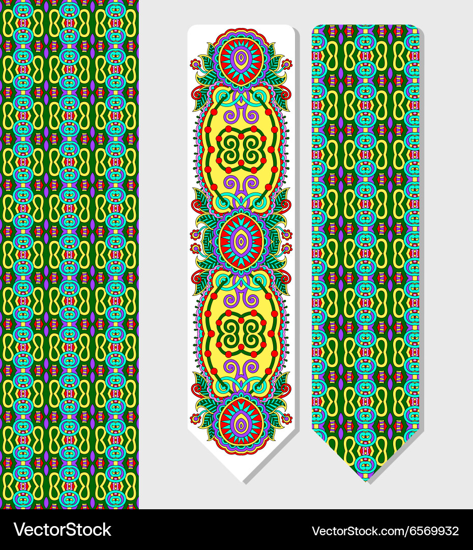 Floral decorative ethnic paisley bookmark Vector Image