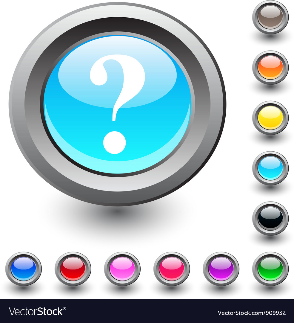 Help round button Royalty Free Vector Image - VectorStock