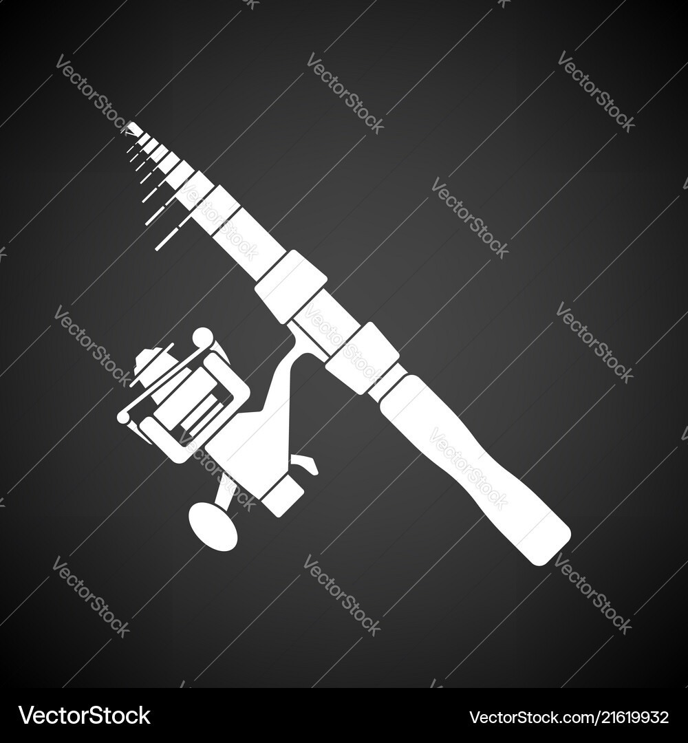 Icon curved fishing tackle Royalty Free Vector Image