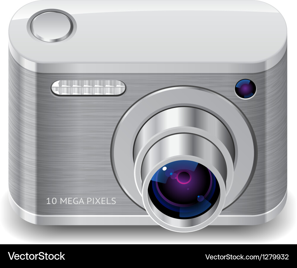 Icon for compact photo camera Royalty Free Vector Image